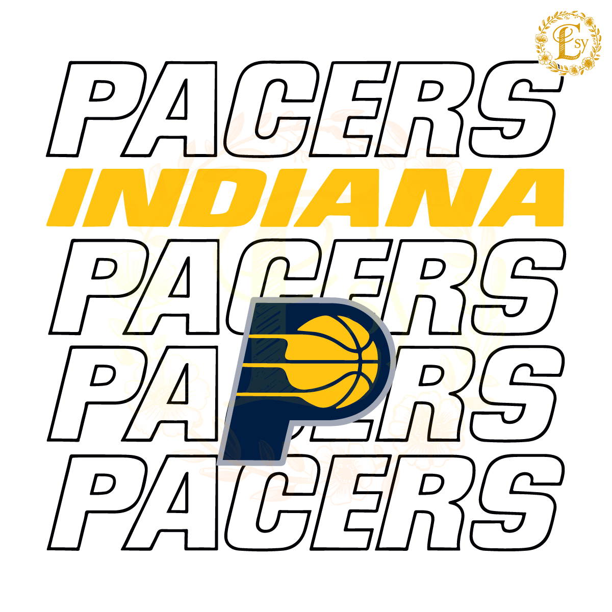 NBA Indiana Pacers Team Logo SVG Digital Download Files | Inspire Uplift