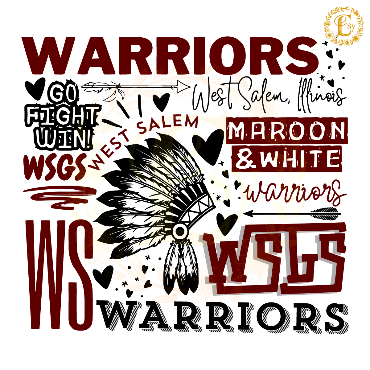 West Salem Warriors Go Fight Win SVG Digital Download Files - Inspire ...