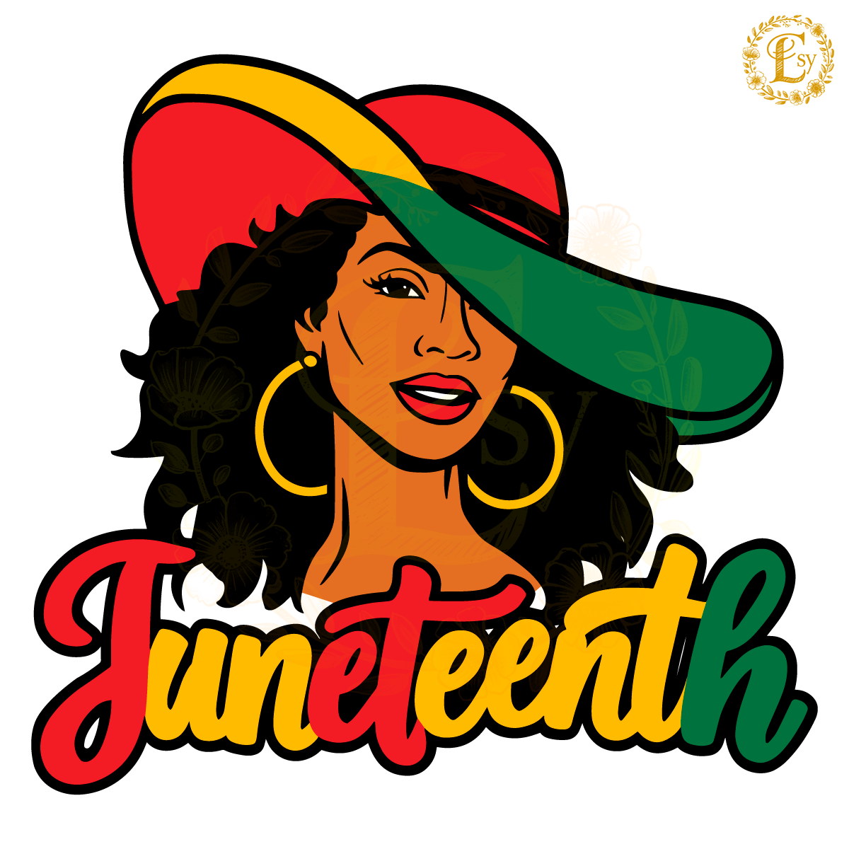 Juneteenth Sun Hat Woman Juneteenth SVG Digital Download Fil | Inspire ...