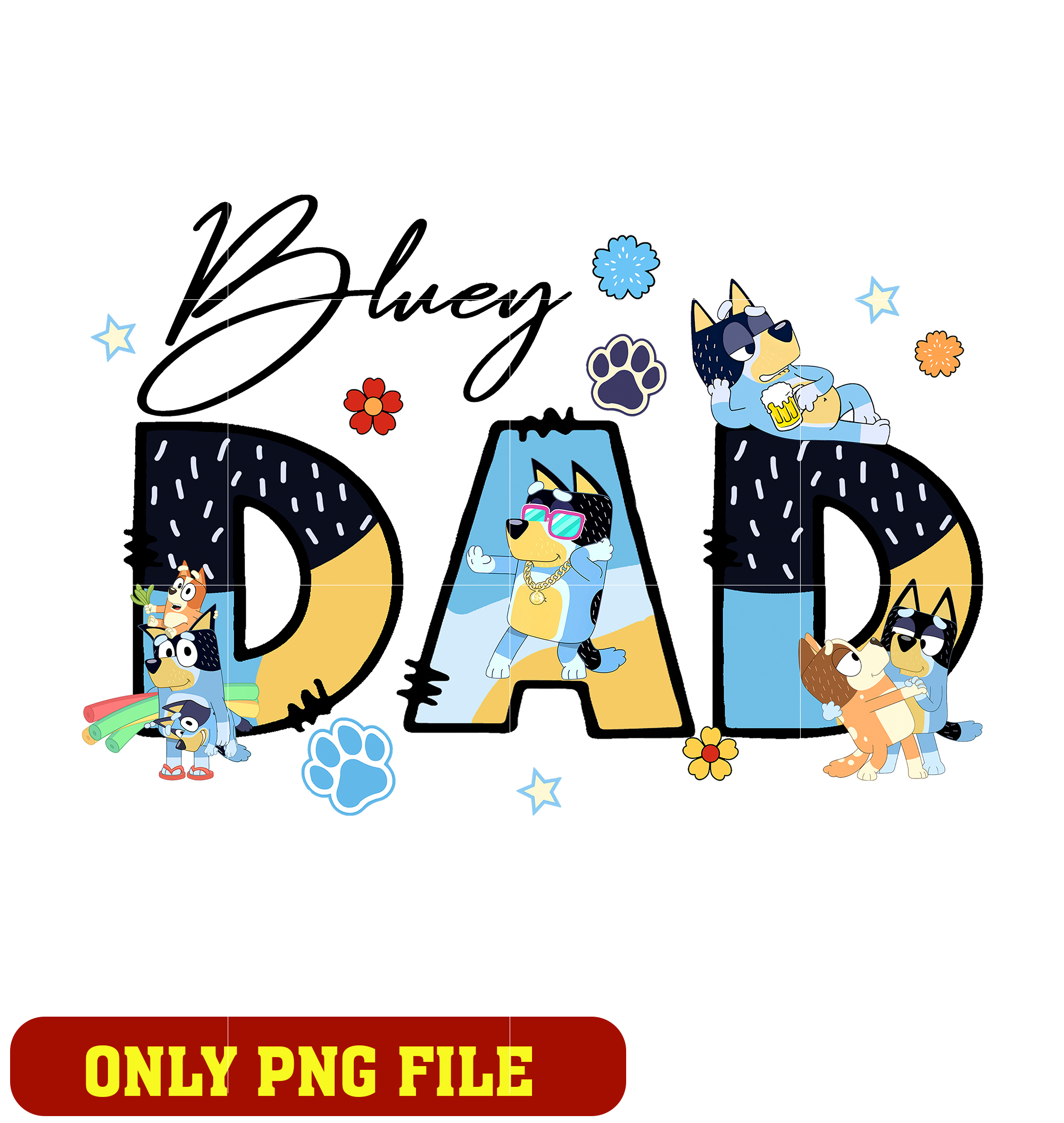 Bluey dad cartoon family png | Inspire Uplift