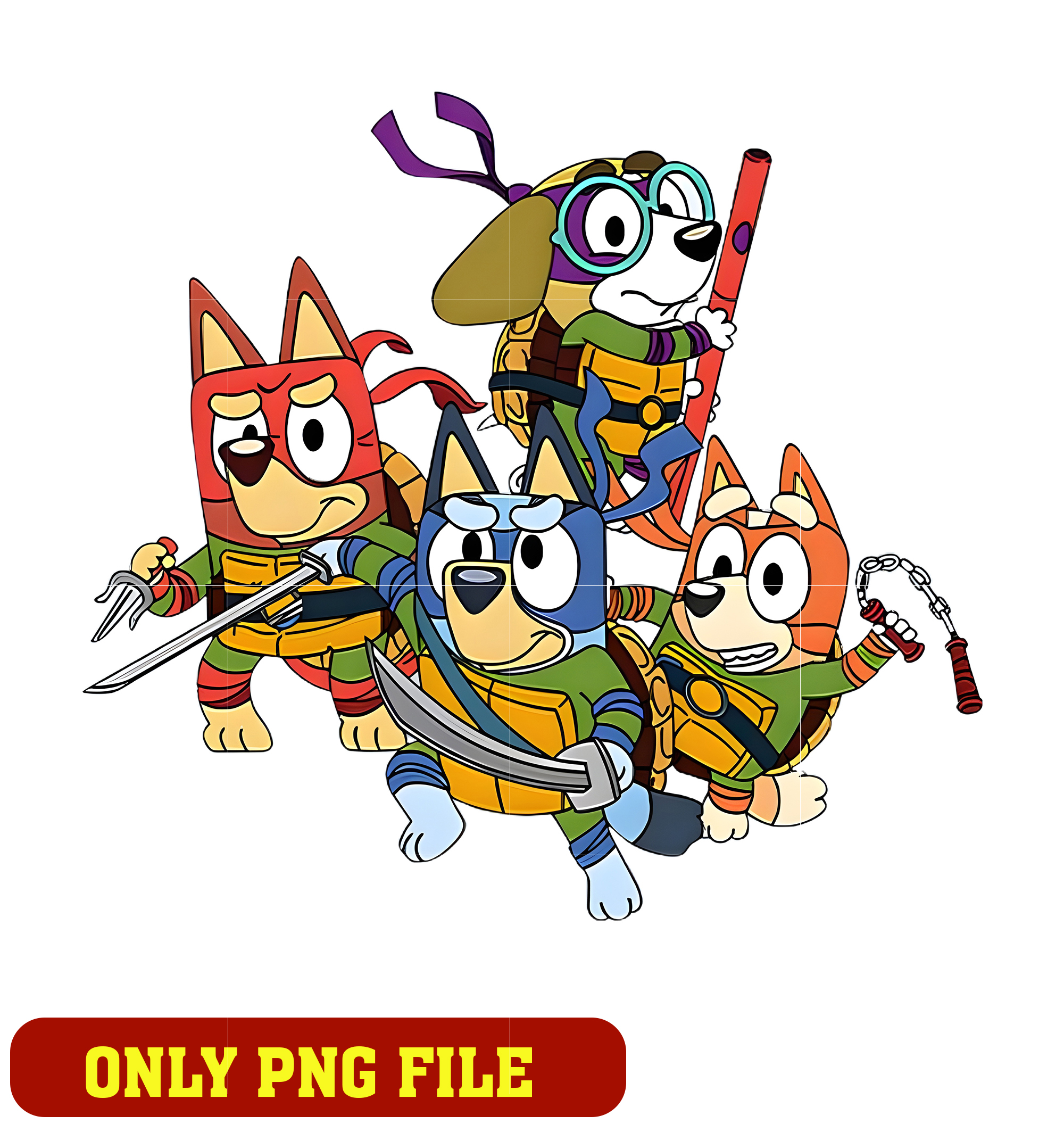 Bluey Ninja Turtle png | Inspire Uplift