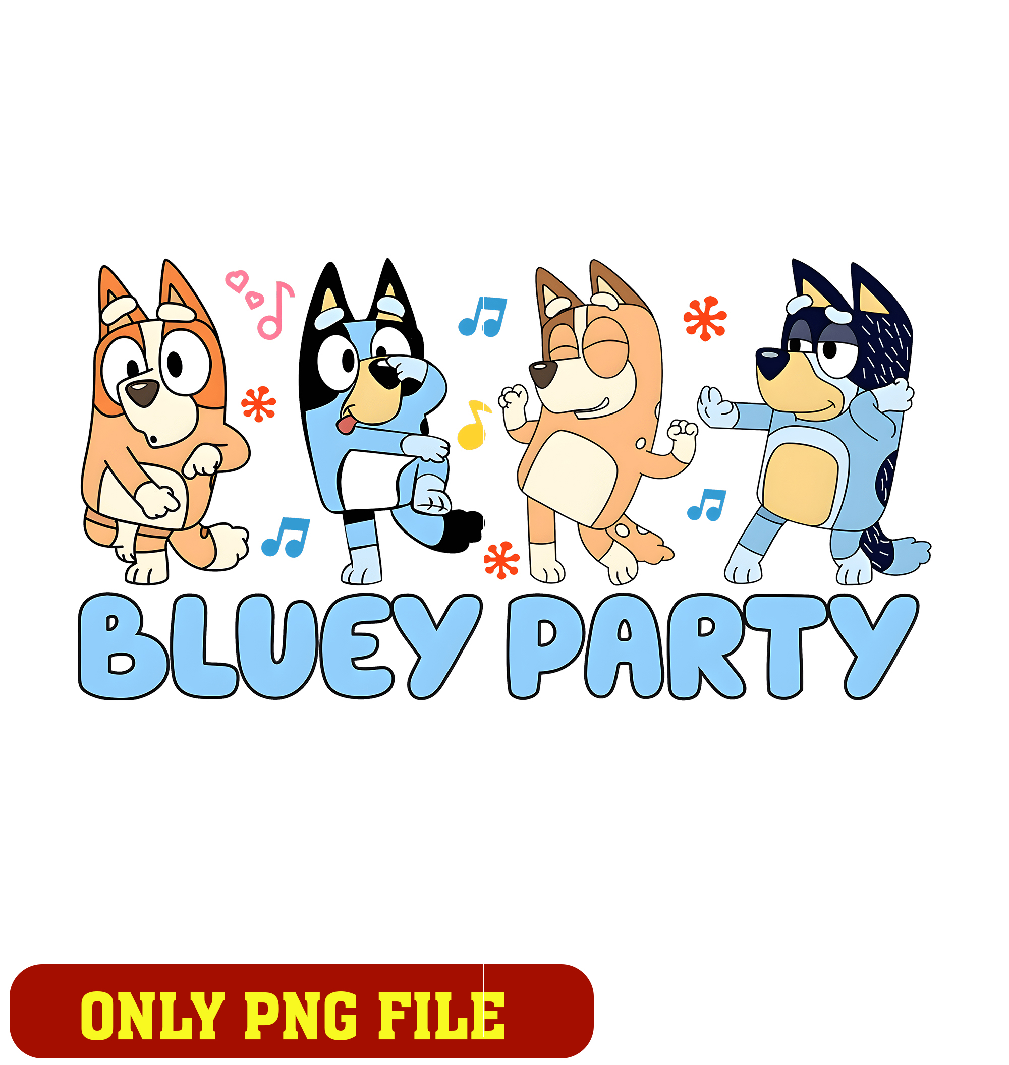 Bluey Party Png, Bluey Happy Party Png | Inspire Uplift