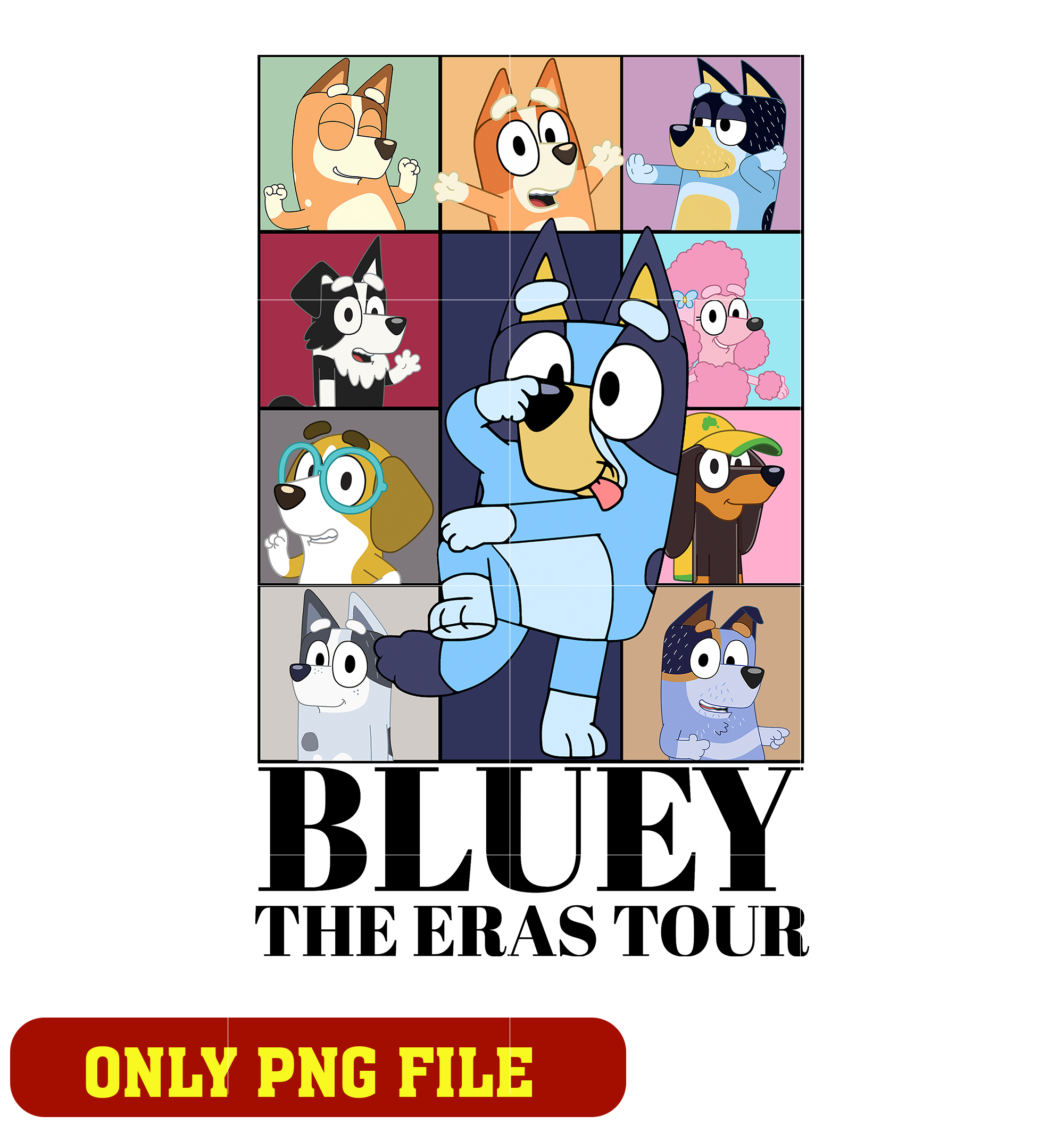 Bluey The Eras Tour png | Inspire Uplift