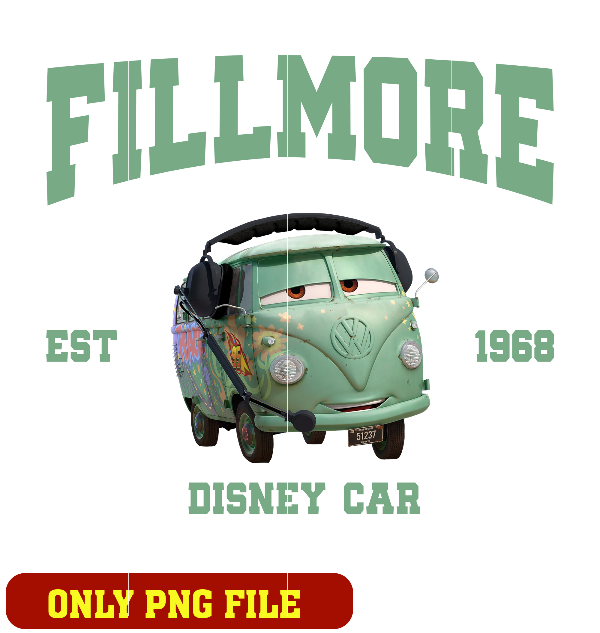 Fillmore est 1968 disney car png | Inspire Uplift
