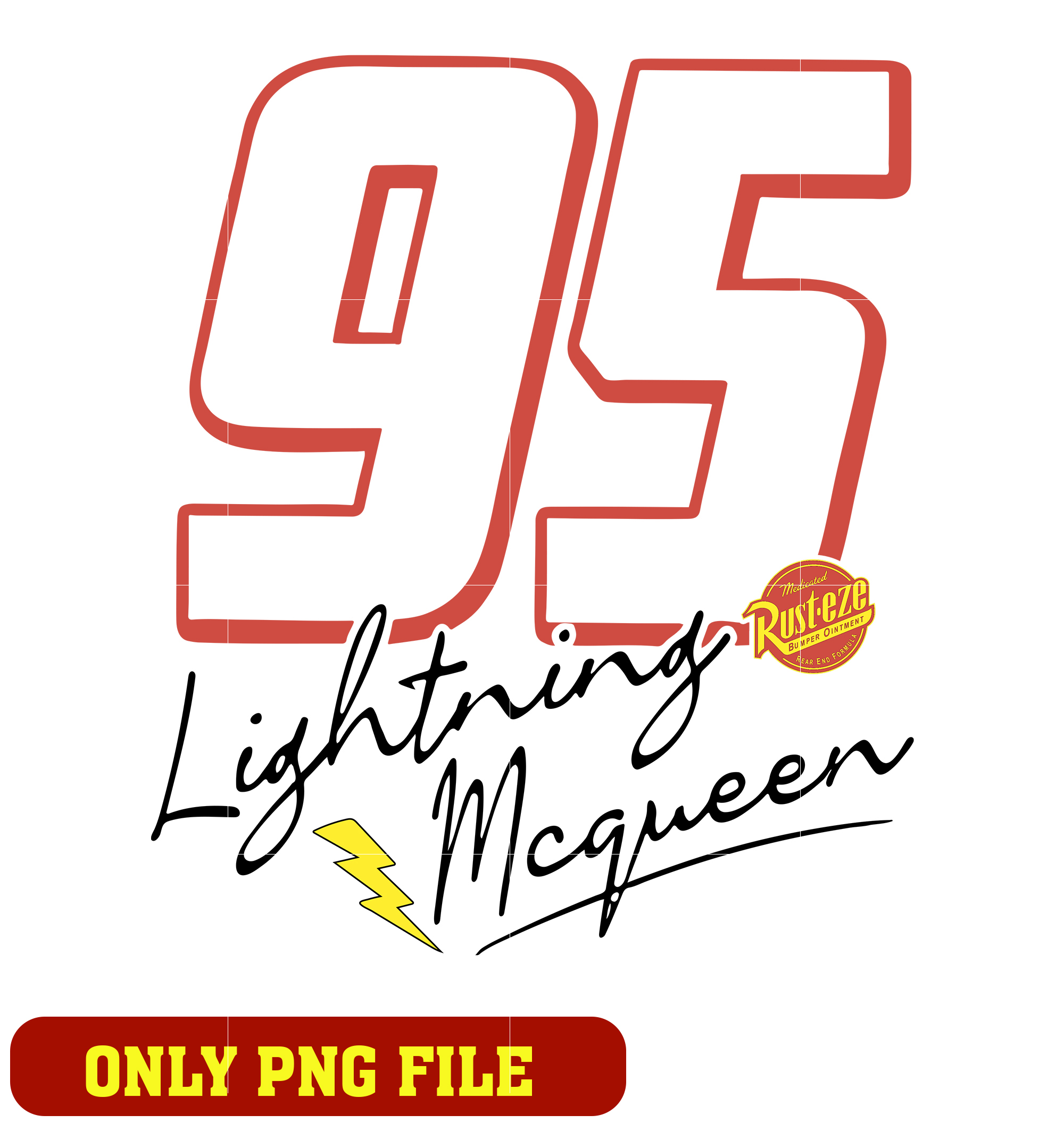 Lightning Mcqueen 95 logo png | Inspire Uplift