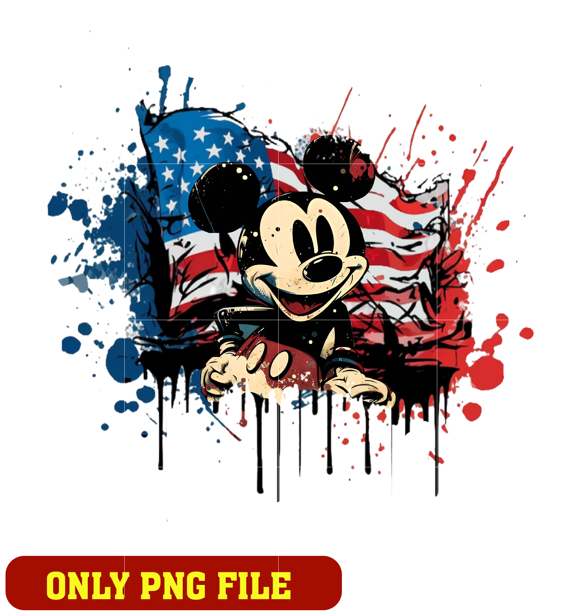 Mickey flag American png | Inspire Uplift