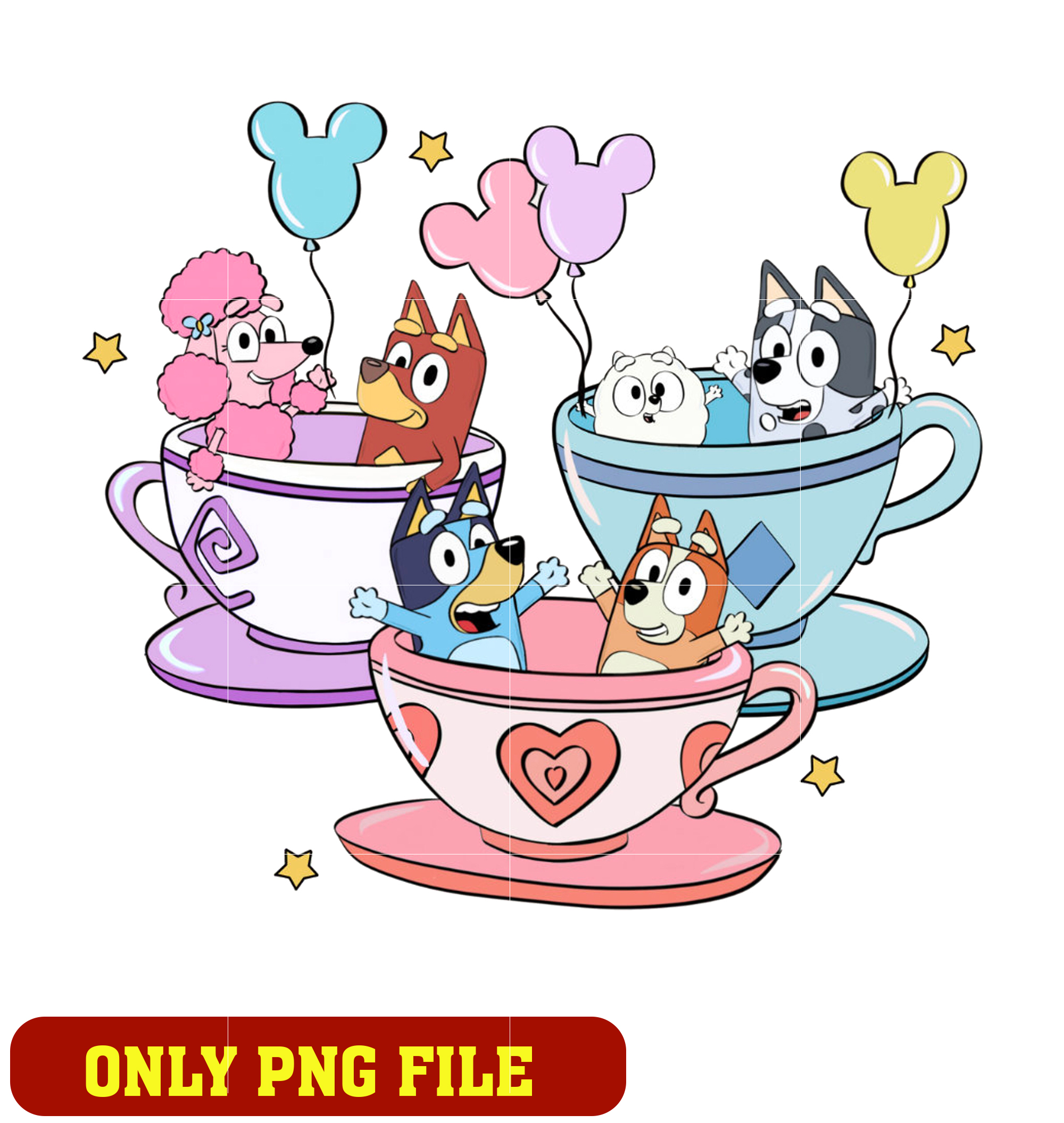 Mickey head bluey and ffriends valentine png - Inspire Uplift