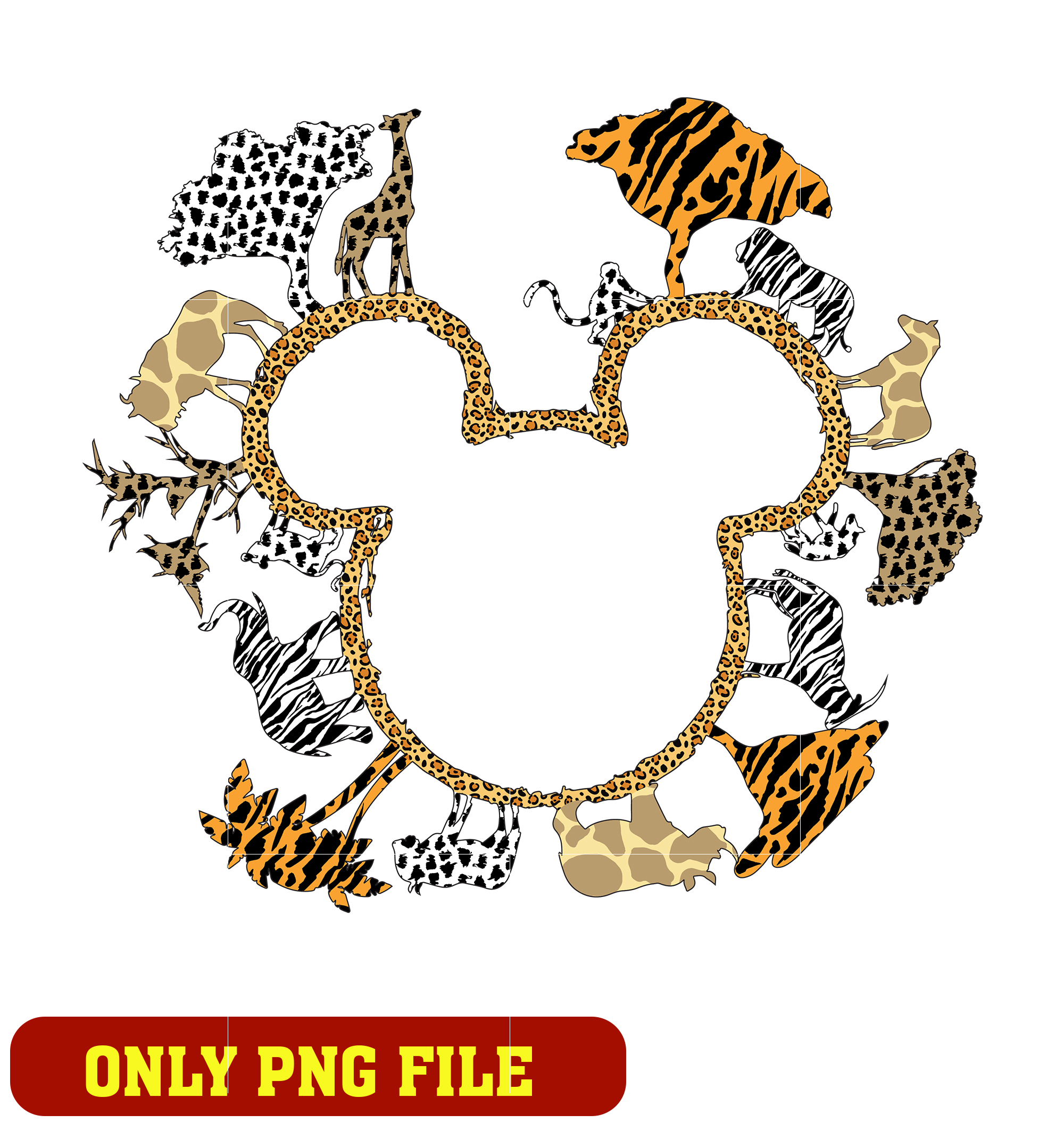 Mickey head disney animal kingdom logo png - Inspire Uplift