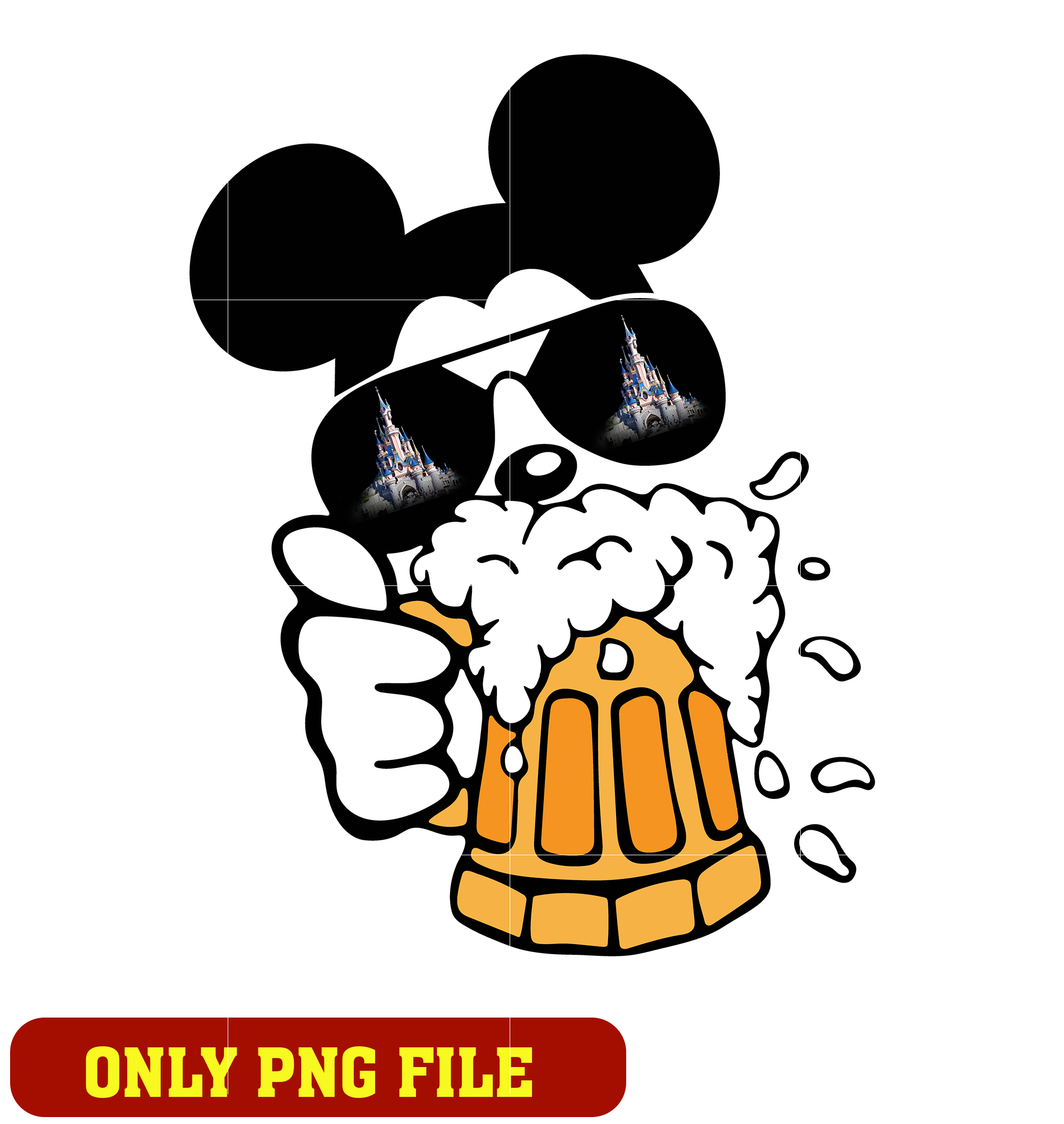 Mickey mouse drinking beer png | Inspire Uplift