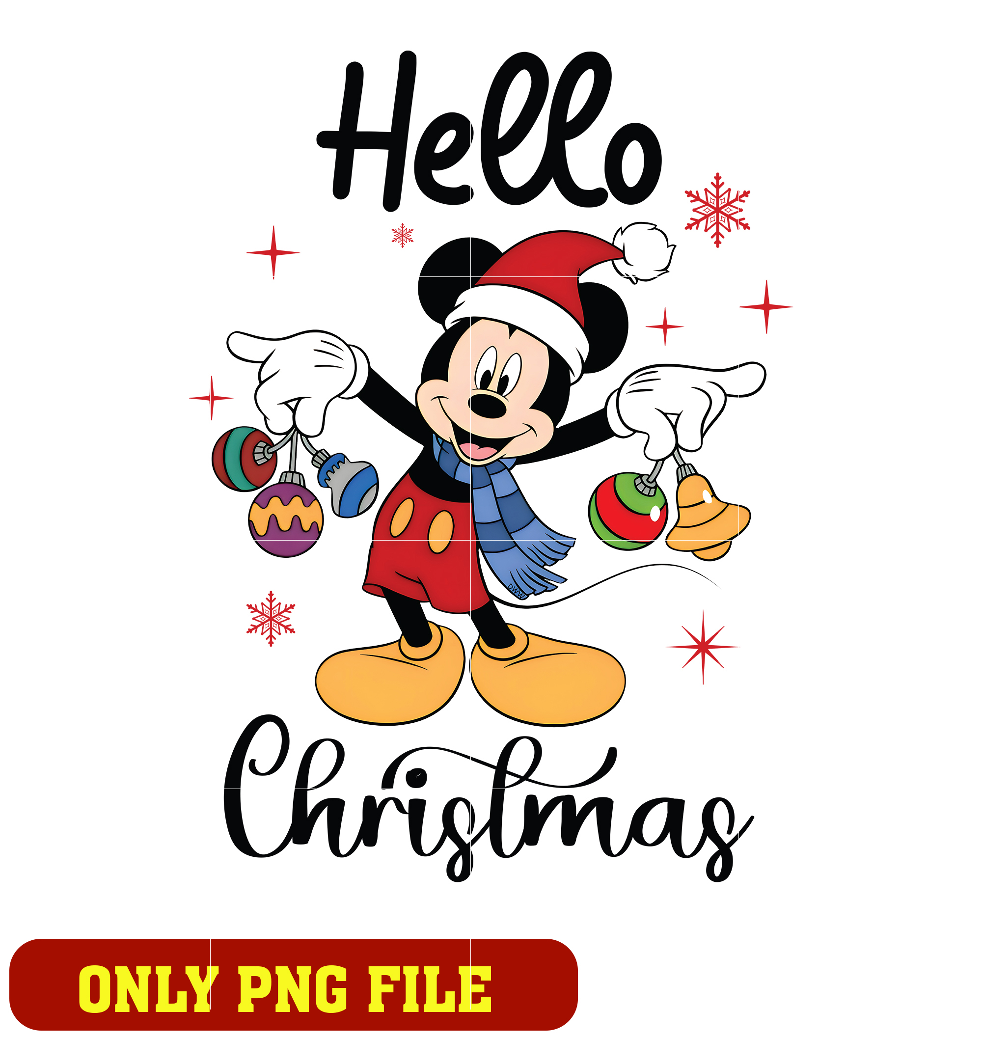 Mickey mouse hello Christmas png | Inspire Uplift