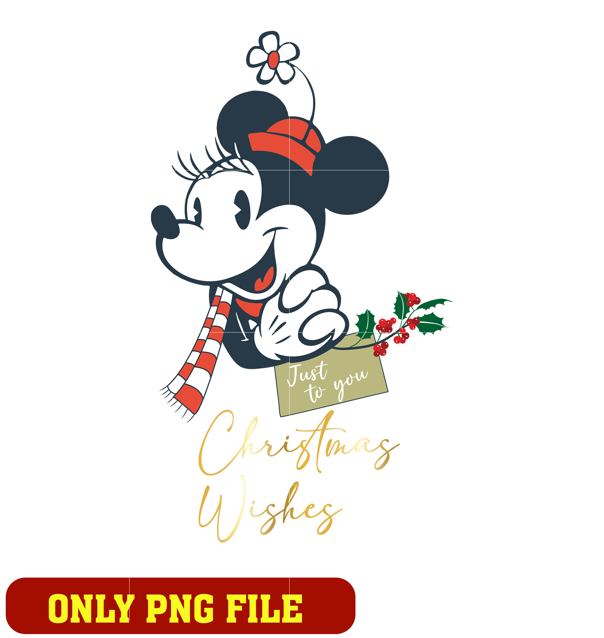 Minnie Just to you Christmas Wishes png | Inspire Uplift