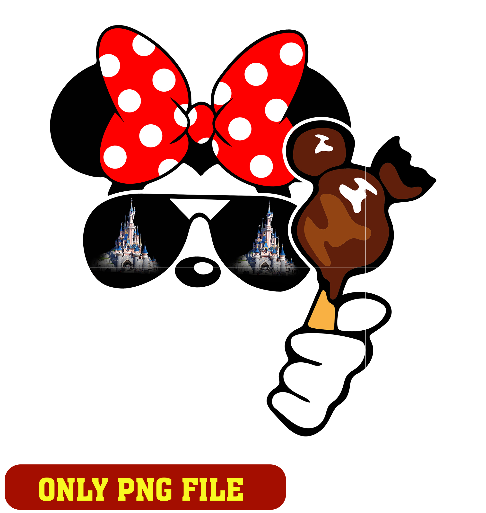 Minnie mouse eating chocolate png | Inspire Uplift