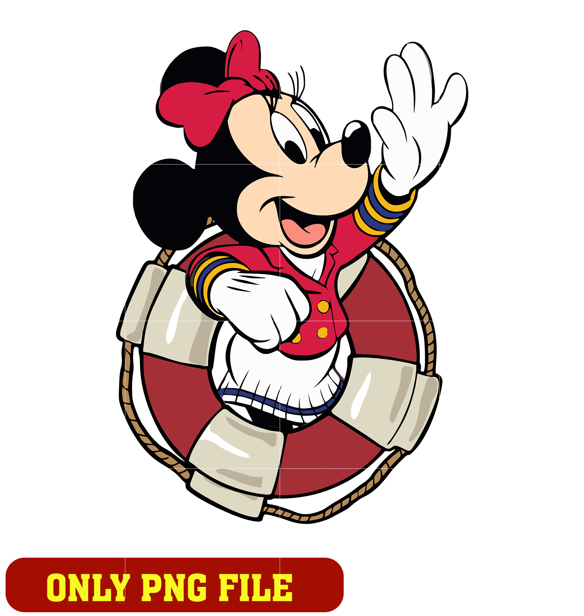 minnie mouse with a lifebuoy png | Inspire Uplift