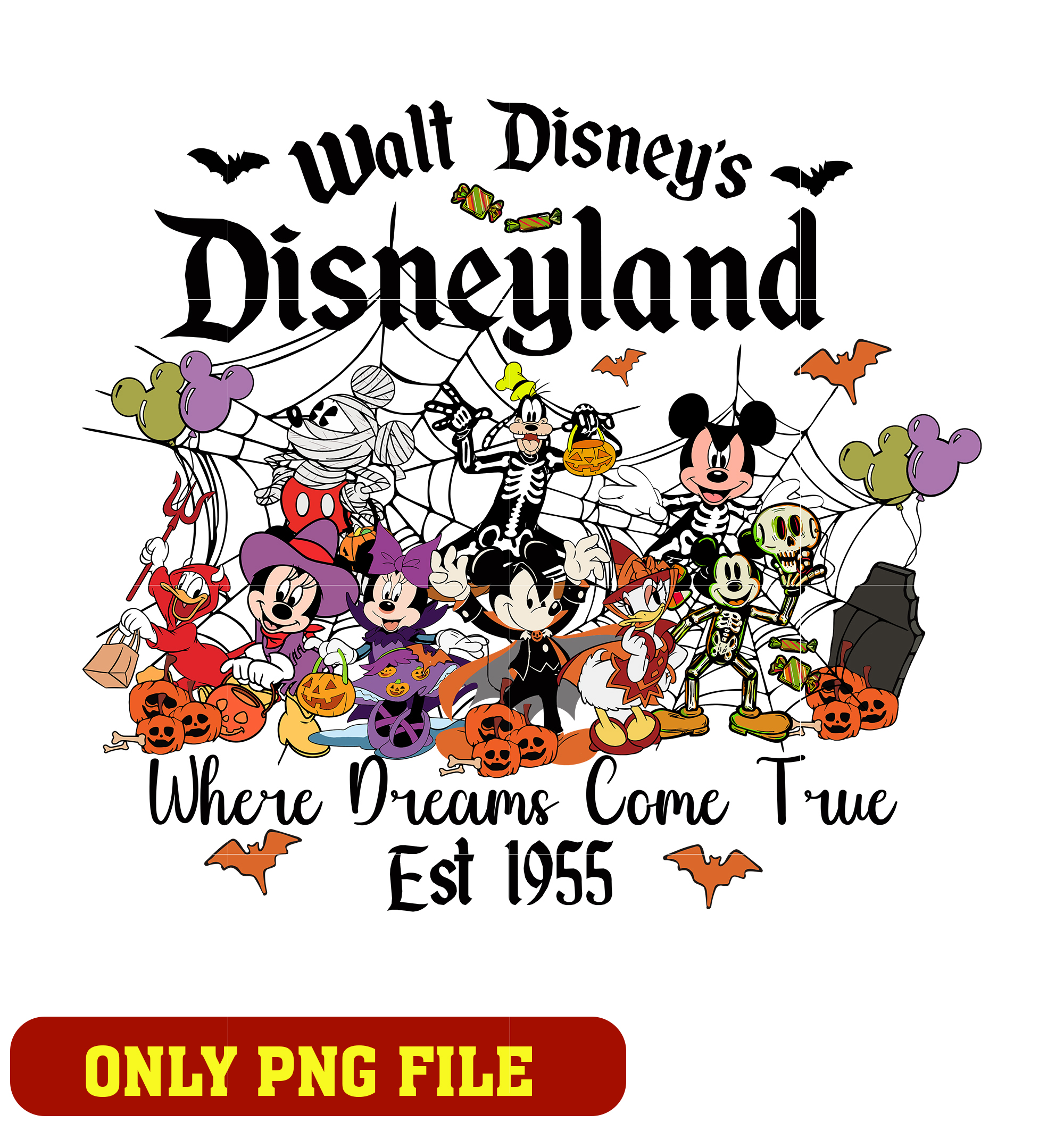Walt Disney's Disneyland Where Dreams Come True Est 1955 png | Inspire ...