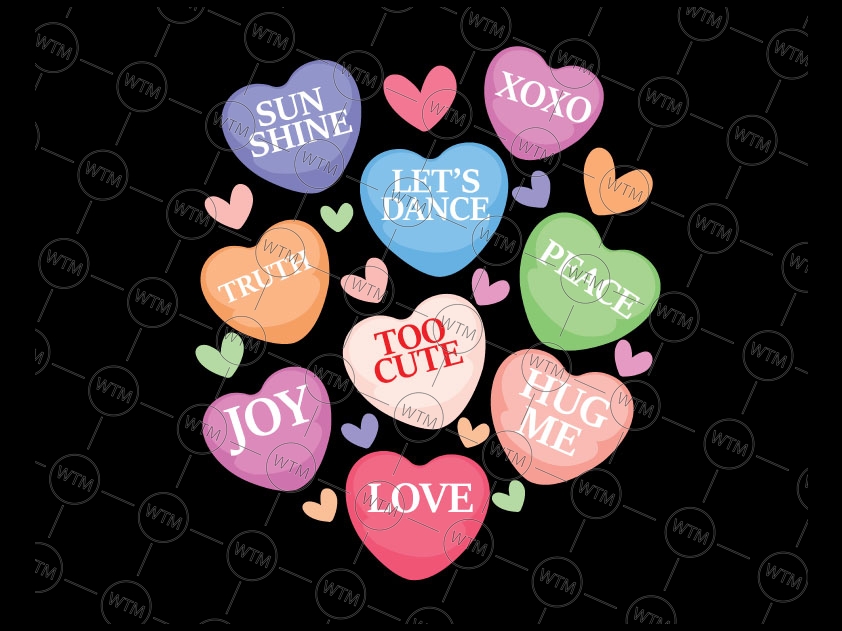 Valentine Candy Heart Svg, Conversation Heart Svg, heart can | Inspire ...