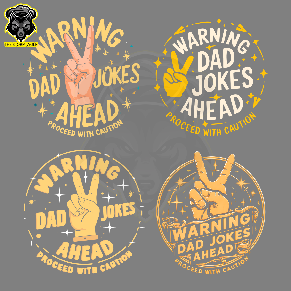 Warning Dad Jokes Ahead Proceed With Caution SVG PNG Bundle | Inspire ...