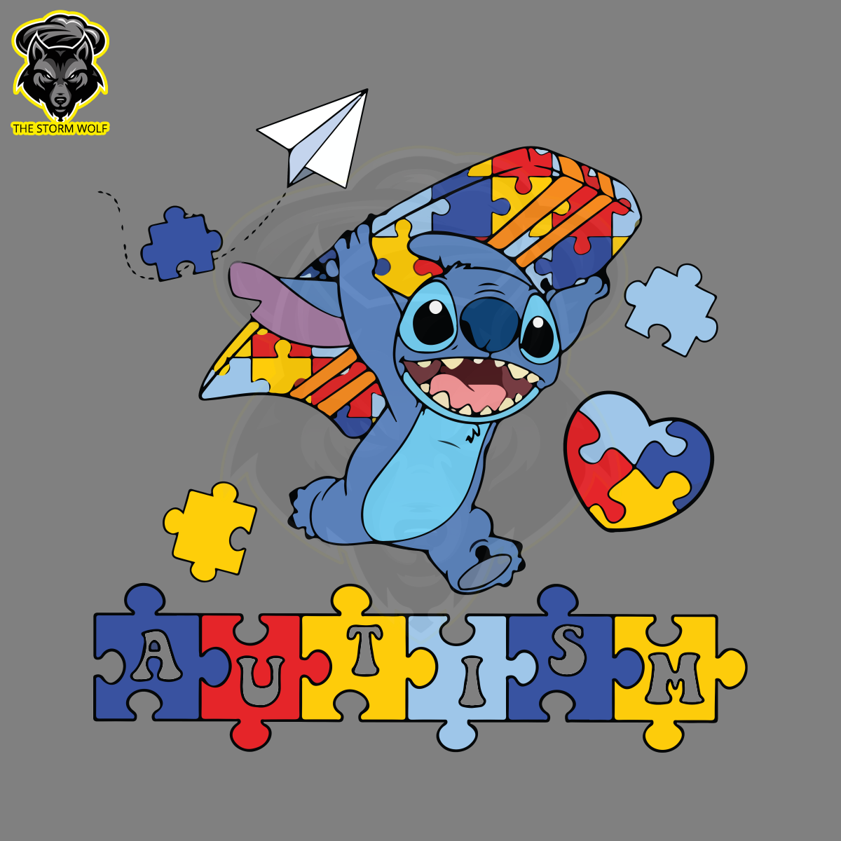 Funny Stitch Autism Puzzle Pieces PNG Digital Download Files | Inspire ...