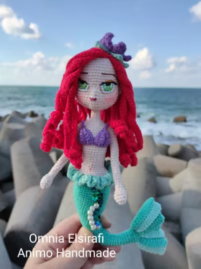 Princess Ariel amigurumi crochet doll pattern | Inspire Uplift