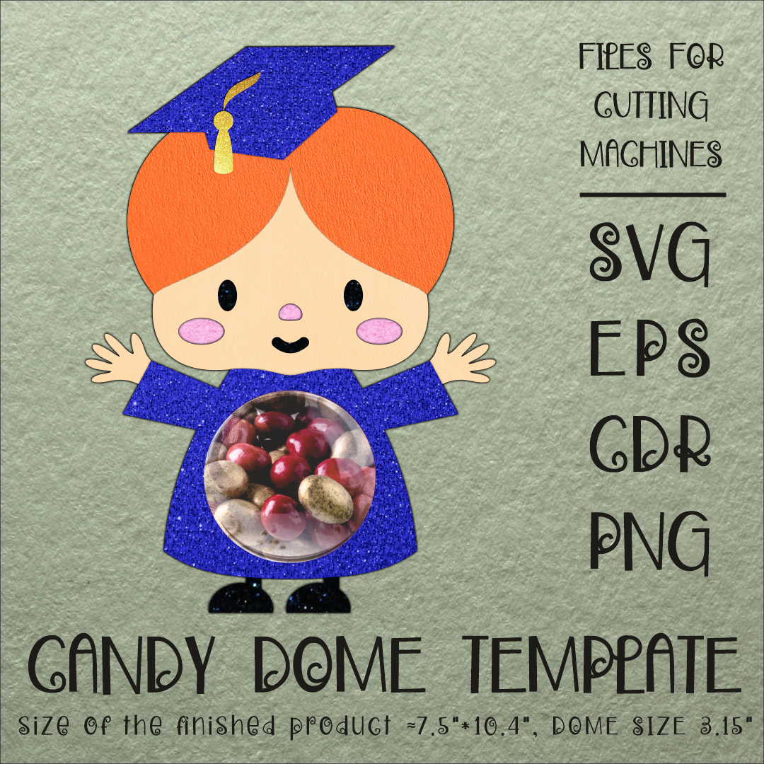 Happy Girl | Graduation Candy Dome | Party Favor | Paper Cra | Inspire ...