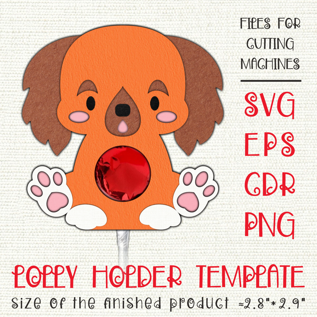 Spaniel Dog | Lollipop Holder | Paper Craft Template | Inspire Uplift
