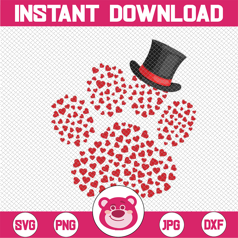 Paw Valentine Svg, Paw Print Hearts Svg, Funny Cute Dog Cat | Inspire ...
