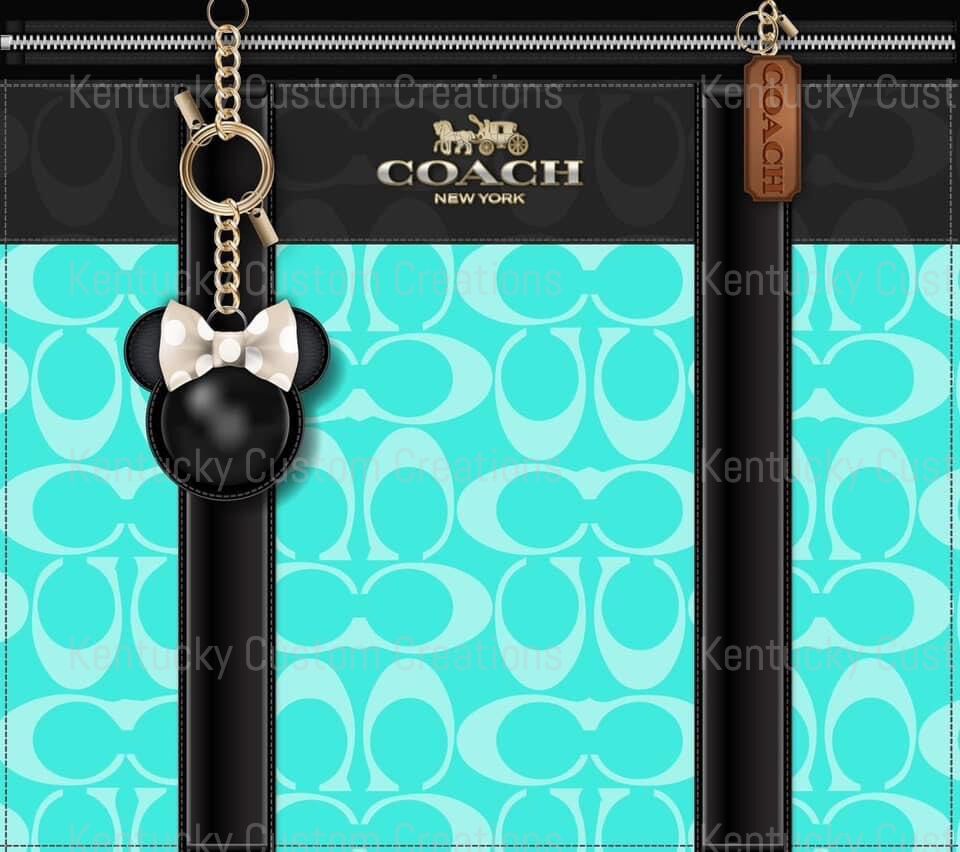 Coach Purse / Teal Tumbler Wrap PNG Digital Download Sublima - Inspire ...