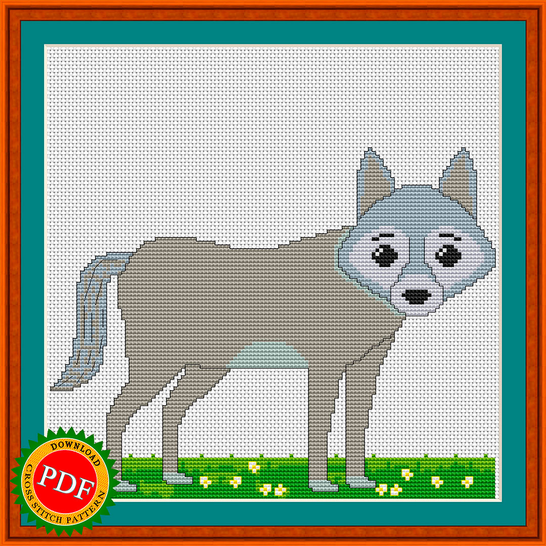 Wolf Cross Stitch Pattern | Inspire Uplift