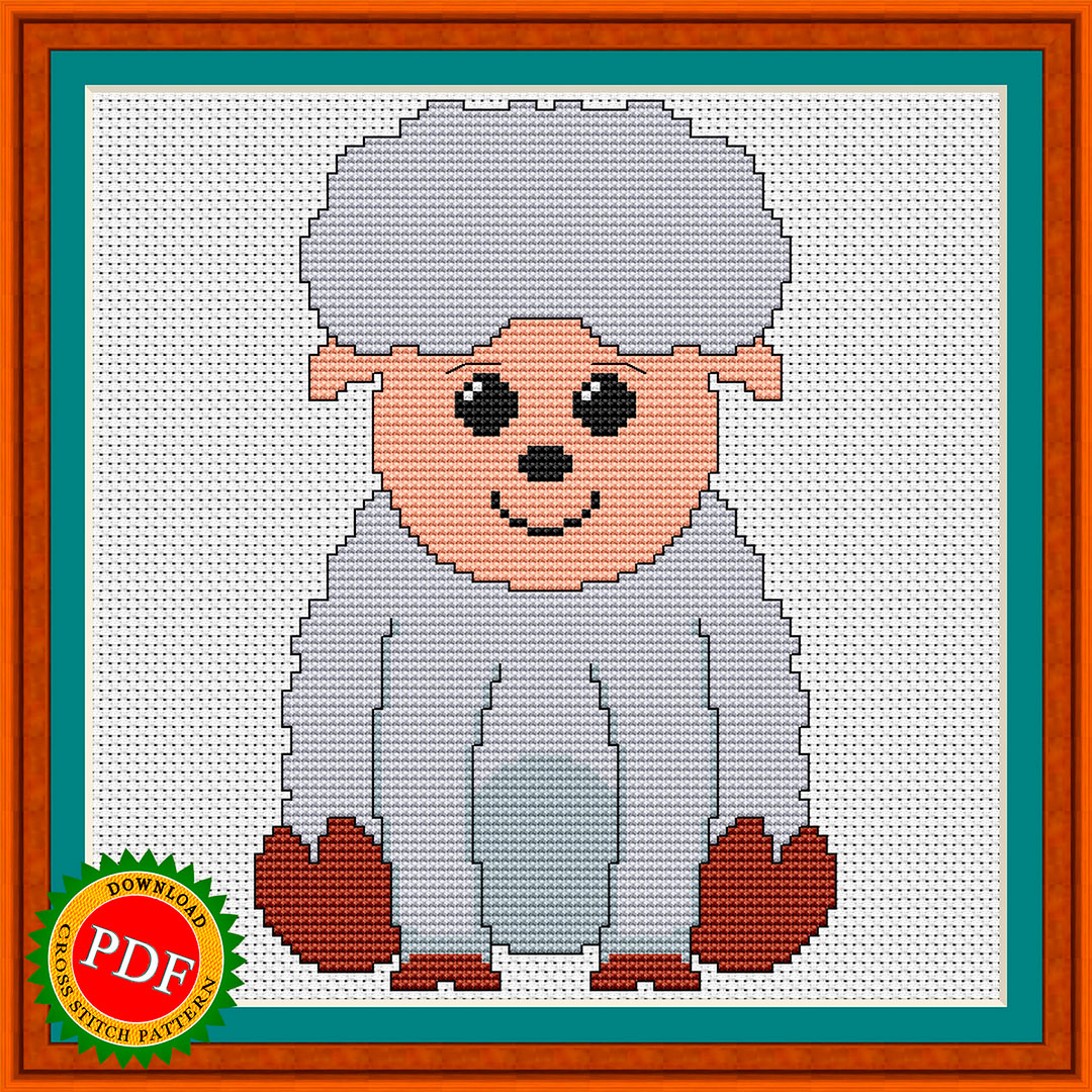 Little Lamb Cross Stitch Pattern | Inspire Uplift