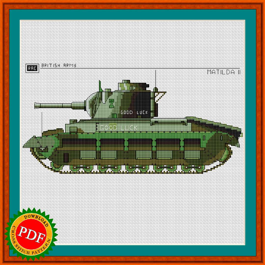 Matilda Cross Stitch Pattern | WWII British Infantry Tank | | Inspire ...