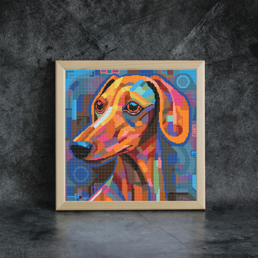 Cross stitch pattern Dog / 150x150 st / Digital cross stitch | Inspire ...