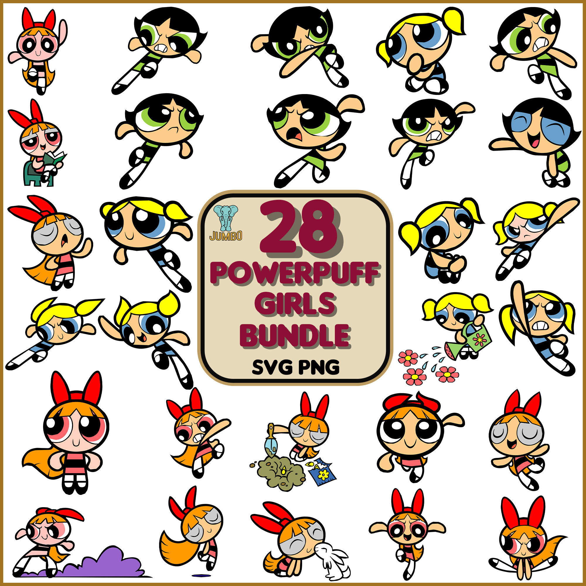 Powerpuff Girls Bundle Svg | Inspire Uplift