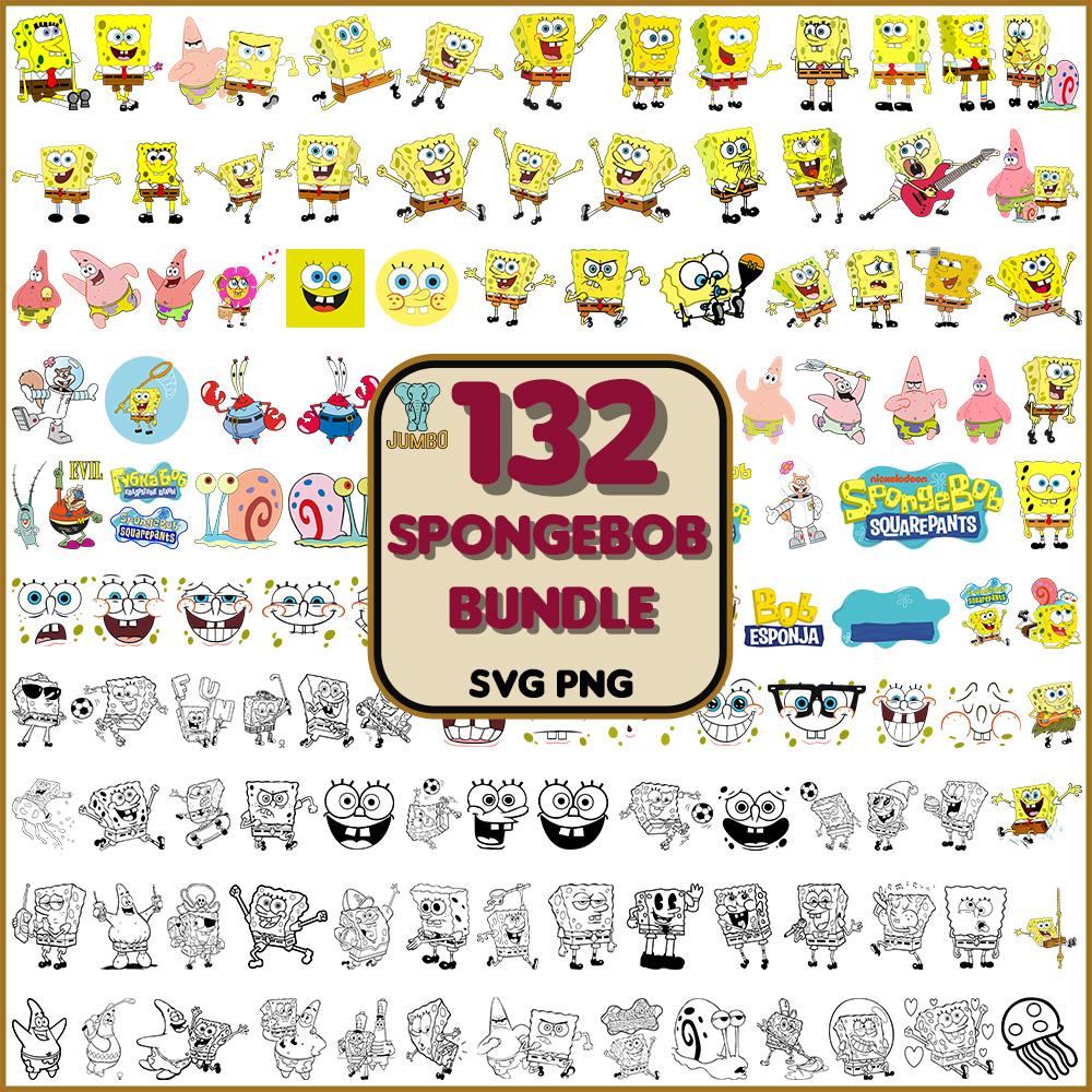 Spongebob Bundle Svg | Inspire Uplift