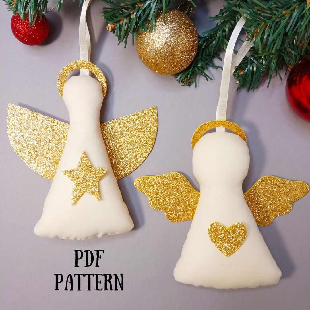 Christmas Angel Patterns, Easy Holiday Ornament To Sew, 2in1 | Inspire ...