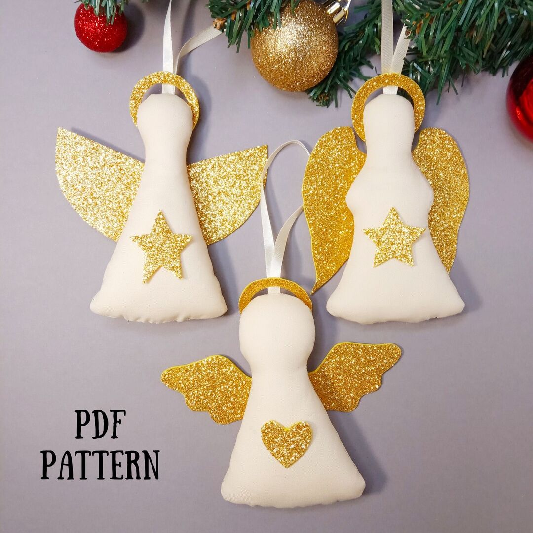 Holiday Angel Ornament Sewing Pattern, DIY Christmas Decorat | Inspire ...