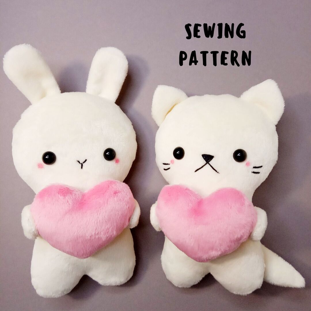 Soft Toy Sewing Patterns: Bunny & Cat (Beginner Friendly) | Inspire Uplift