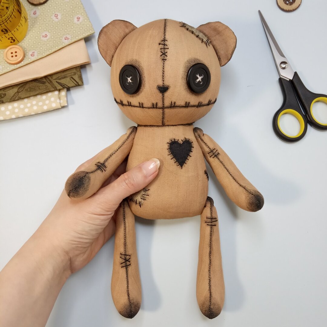 Handmade Teddy Bear In Voodoo Style - Inspire Uplift