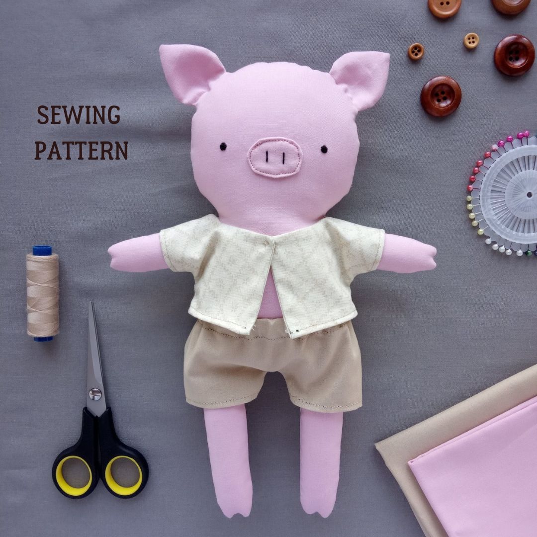 Pig Stuffed Animal Sewing Pattern | Inspire Uplift