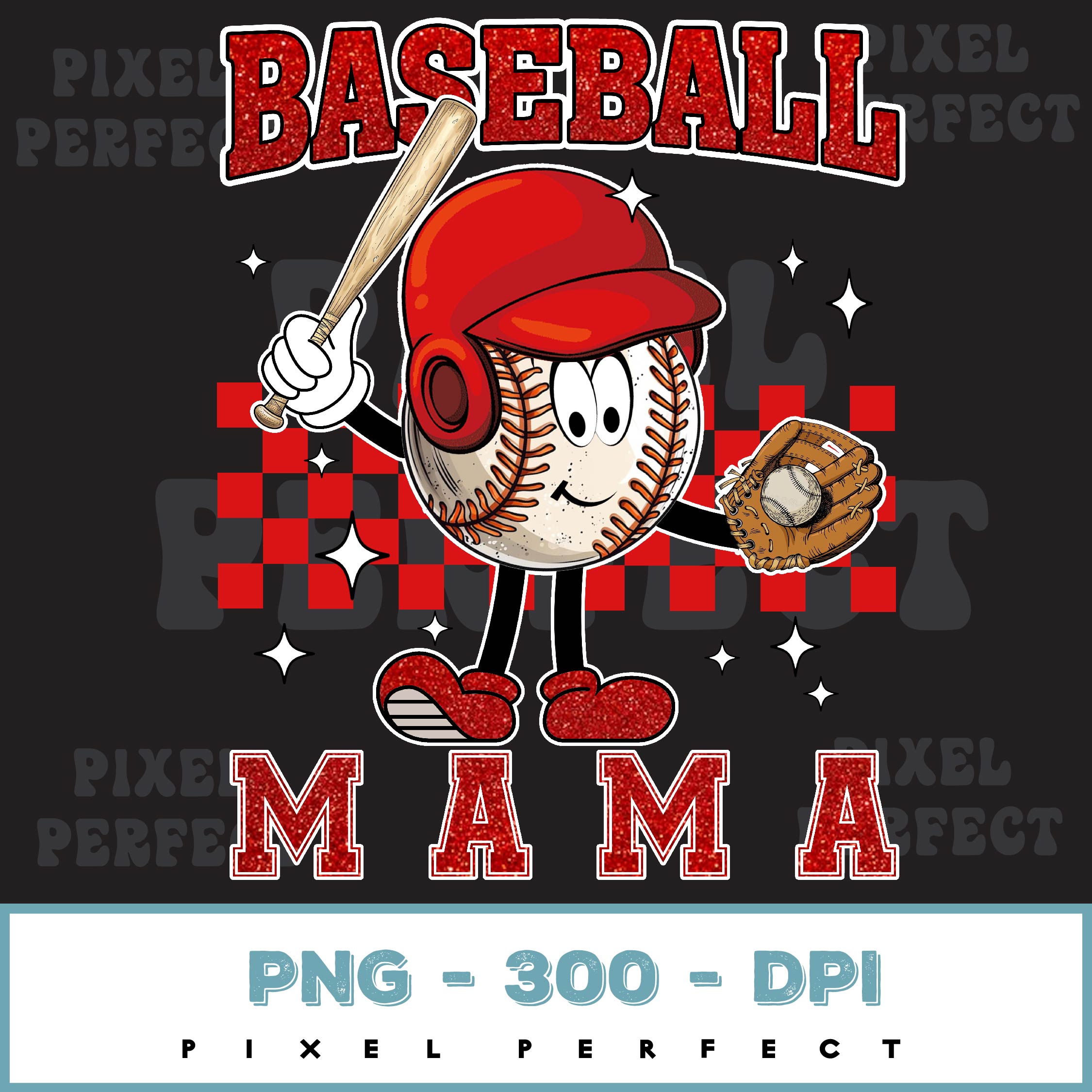 Baseball Mama png,Retro Baseball Mama PNG,Glitter Baseball P | Inspire ...