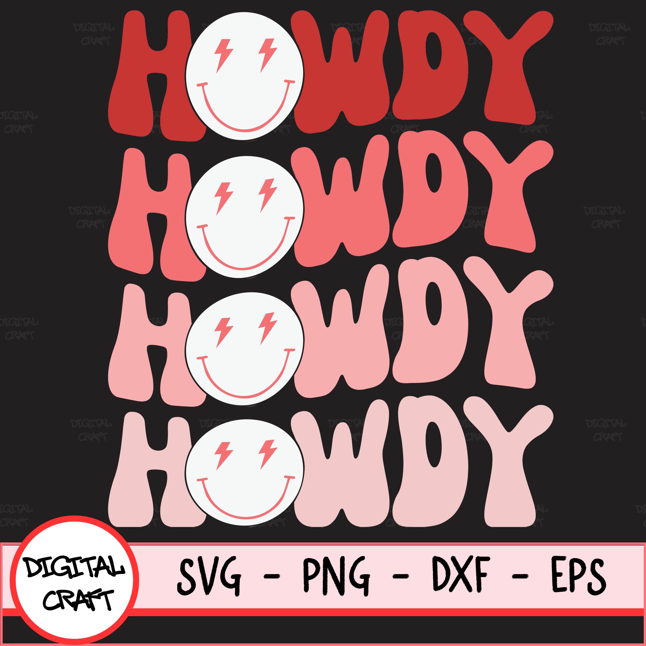 Howdy Svg, Boho Trendy, Stacked Text Svg, Cowgirl, Retro Wav | Inspire ...