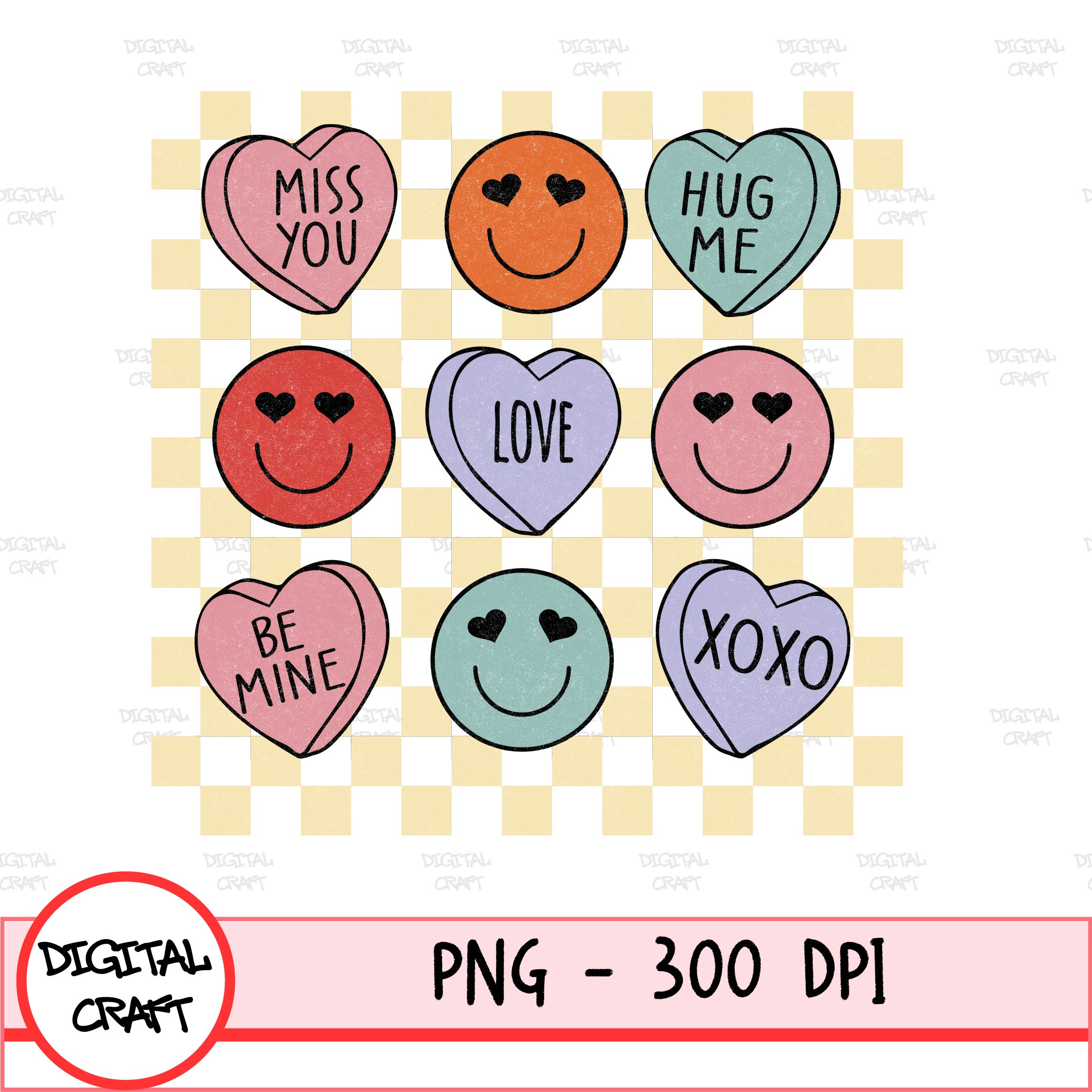 Valentines Candy Hearts Png, Retro Valentine Png, Valentine - Inspire ...