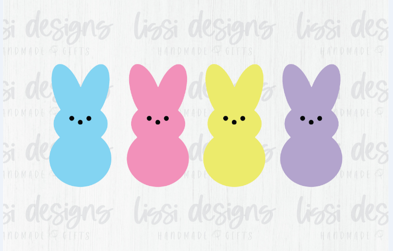 Easter Bunny Peeps SVG Digital Download - png - dxf - eps - | Inspire ...