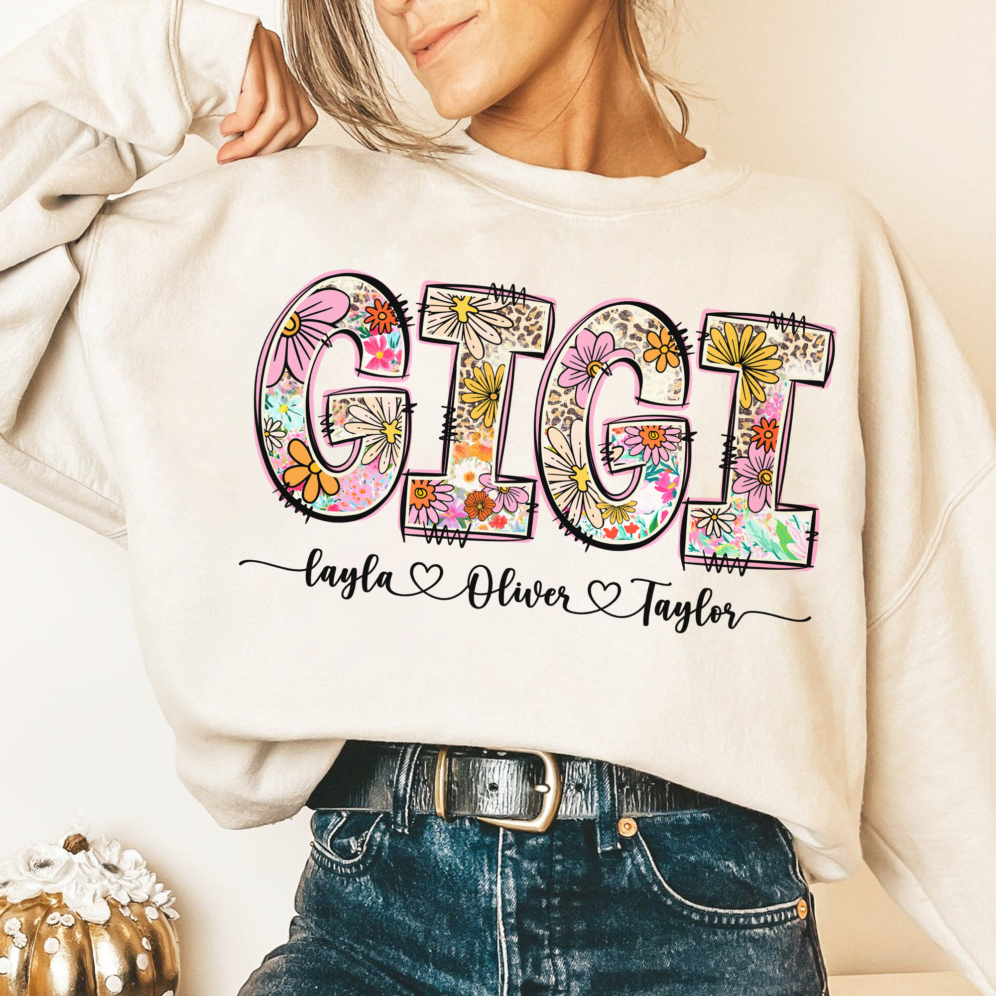 Floral Gigi png, Gigi Flower Leopard png, Gigi Flower with K | Inspire ...
