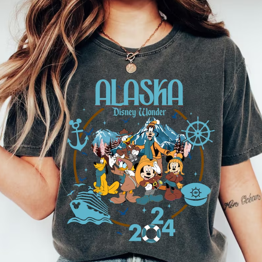 Vintage Mickey and Friends Disney Alaska Cruise 2024 png, Di | Inspire ...