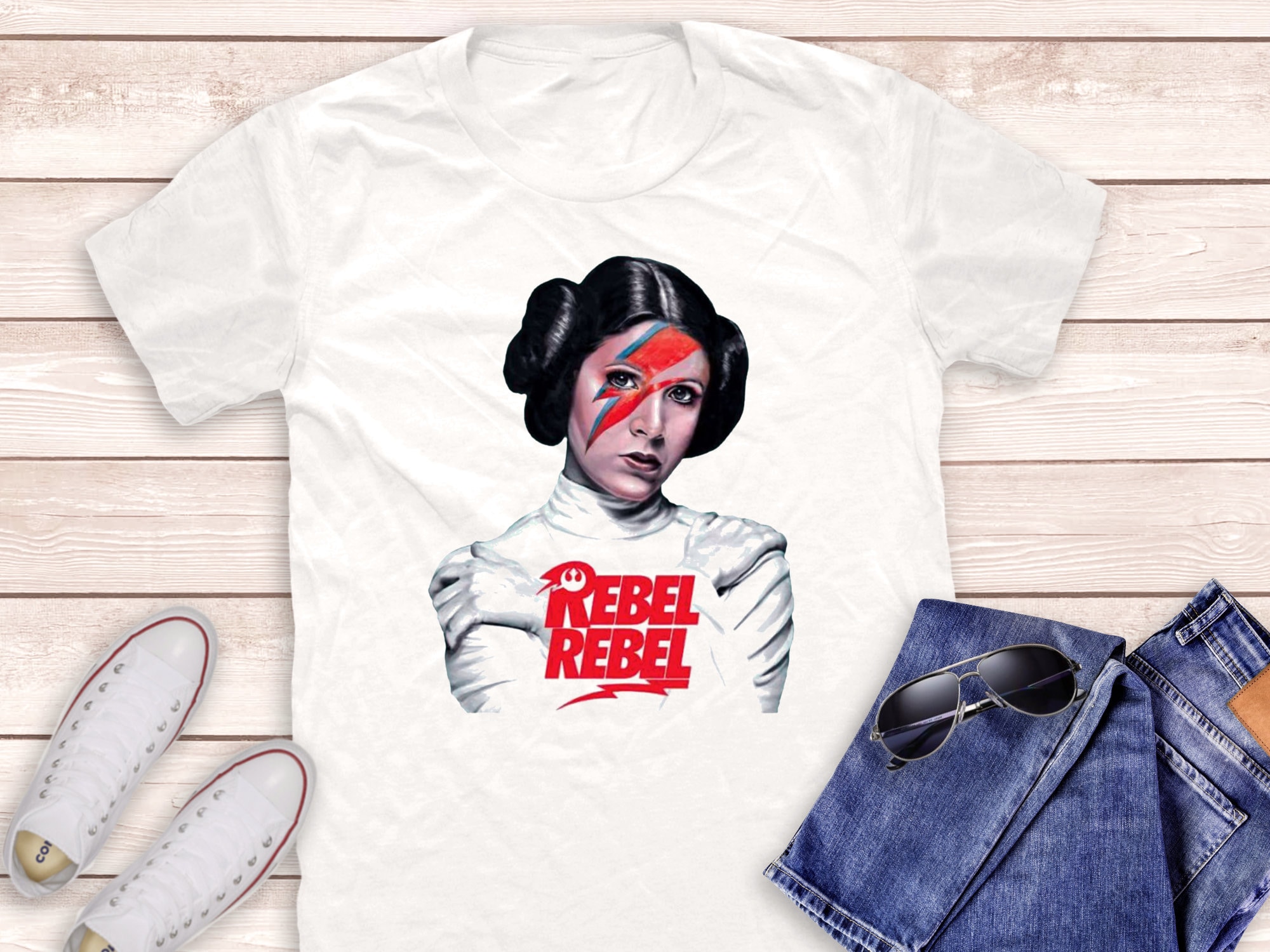 Princess Leia Rebel David Bowie Shirt, Princess Leia , Movie | Inspire ...