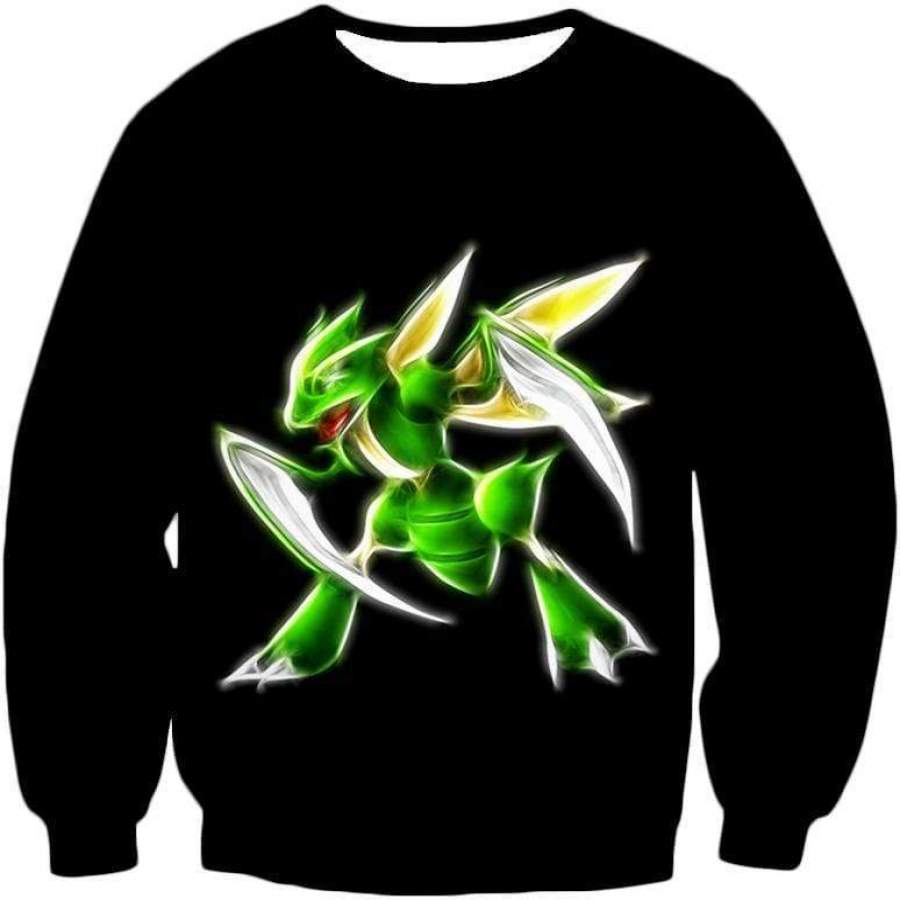 Pokemon Flying Bug Type Pokemon Scyther Cool Black Sweatshir Inspire Uplift