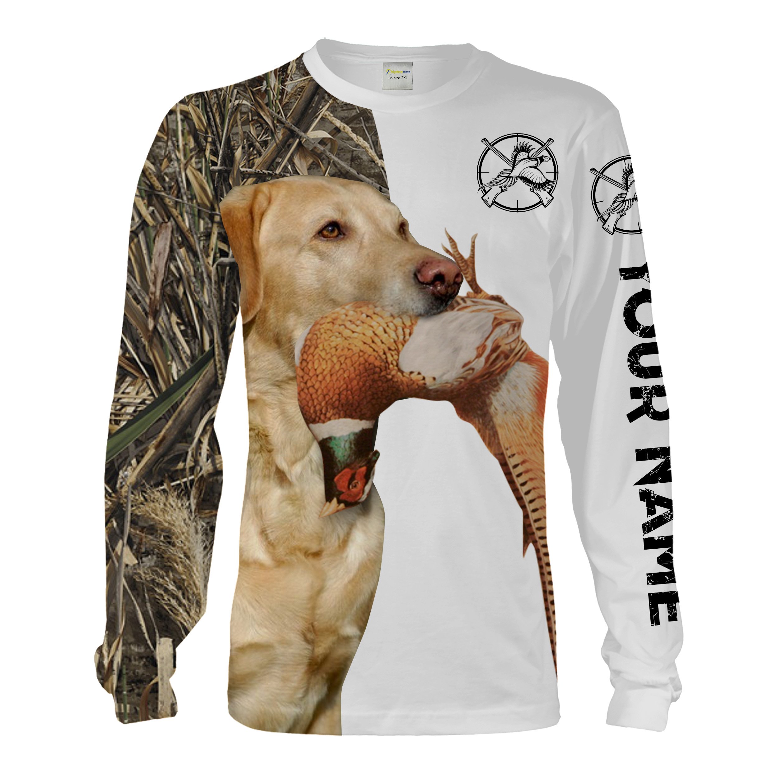 Pheasant Hunting With Dog Yellow Labrador Retriever Custom N | Inspire ...