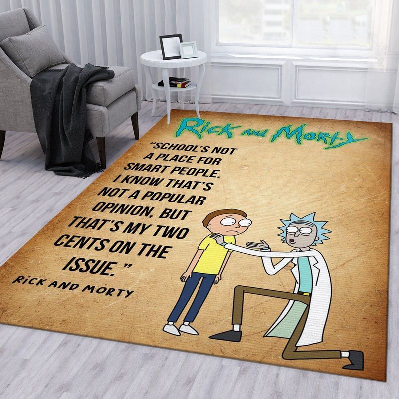 Rick And Morty 111 Area Rug Living Room And Bed Room Rug Gif | Inspire ...