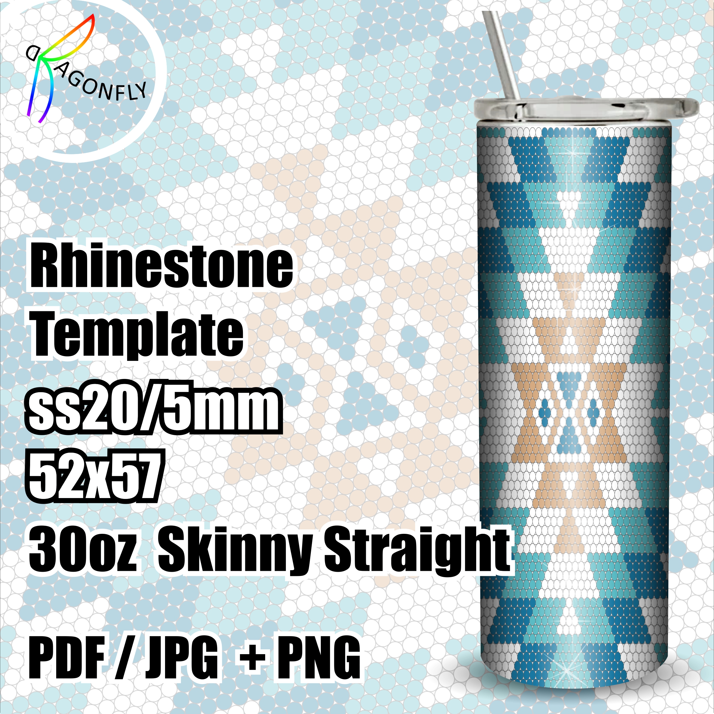Rhinestone template for 30 oz tumbler - Aztec design - SS20 | Inspire ...