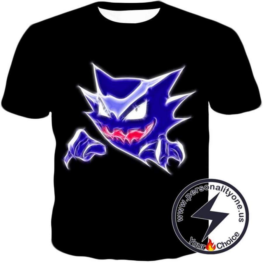 Pokemon Favourite Ghost Type Pokemon Haunter Anime Black T-S | Inspire ...