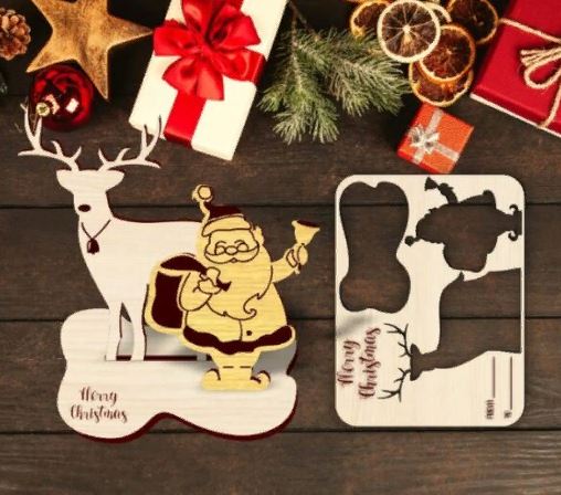 Digital Template Cnc Router Files Postcard Stand Cnc for Woo | Inspire ...